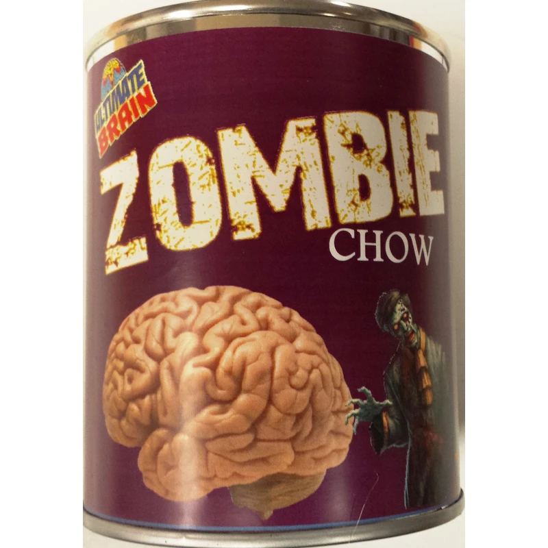 Canned Zombie Food - Gag Gift Can of Zombie Chow for Your Pet Zombie ...